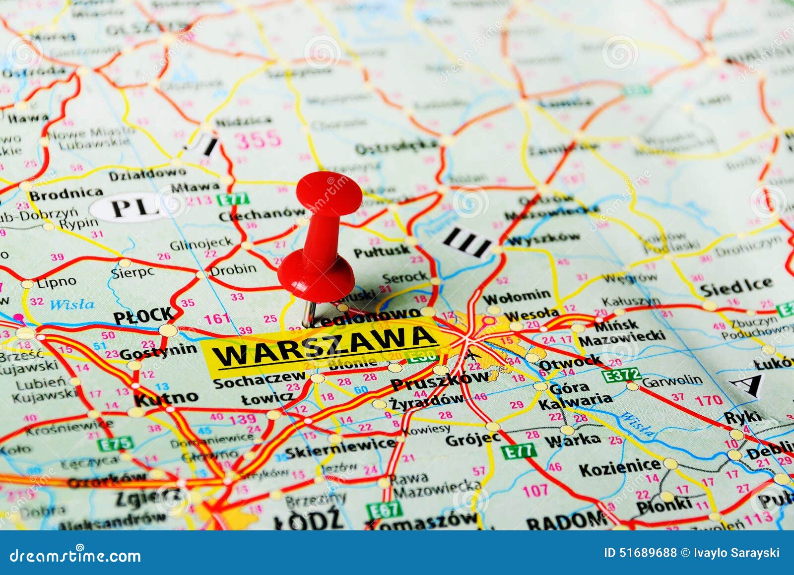 Carte de Varsovie, Pologne photo stock. Image du repère - 51689688