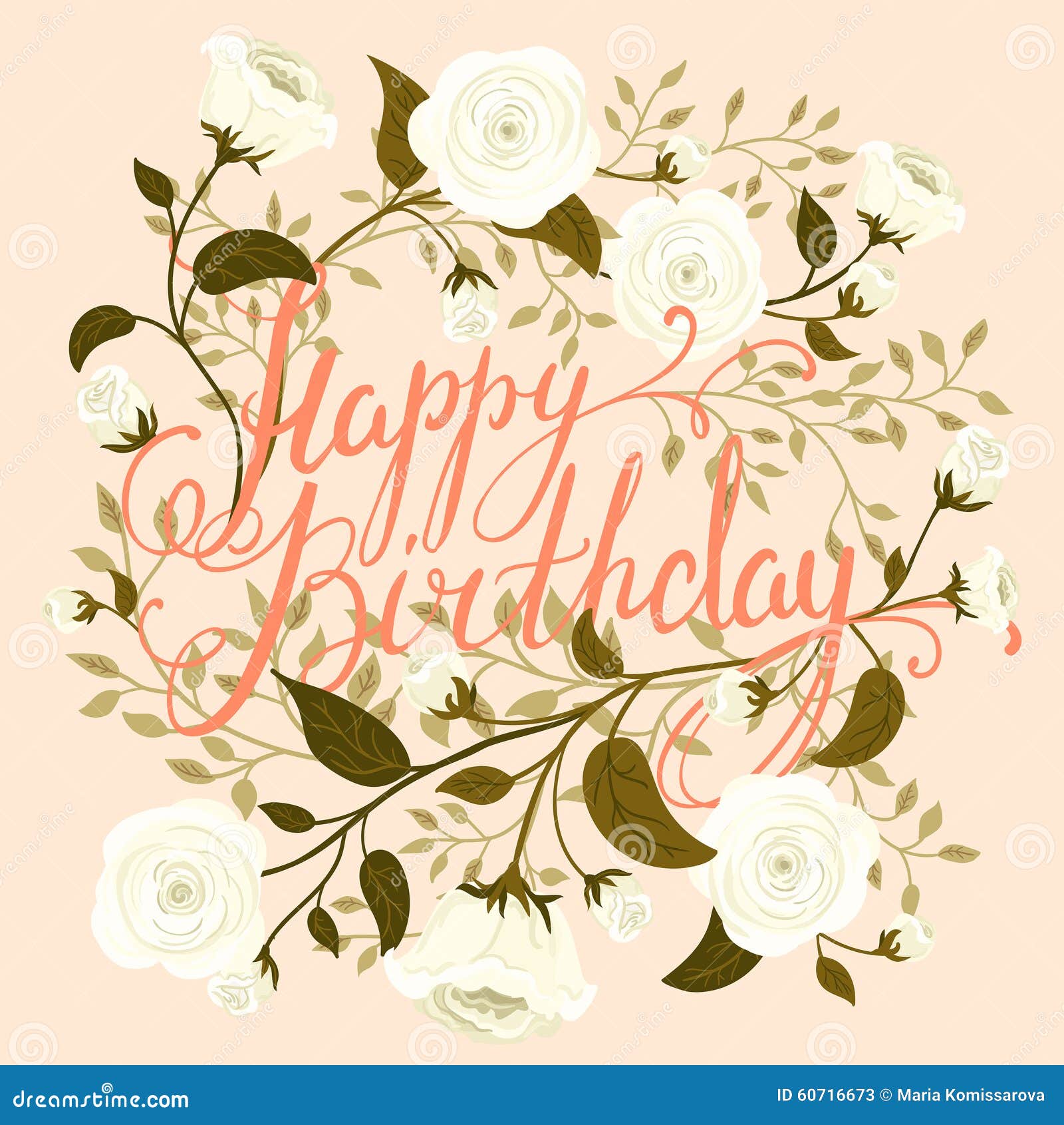 Carte De Vintage De Joyeux Anniversaire Illustration de Vecteur ... Carte De Vintage De Joyeux Anniversaire Illustration de Vecteur ...