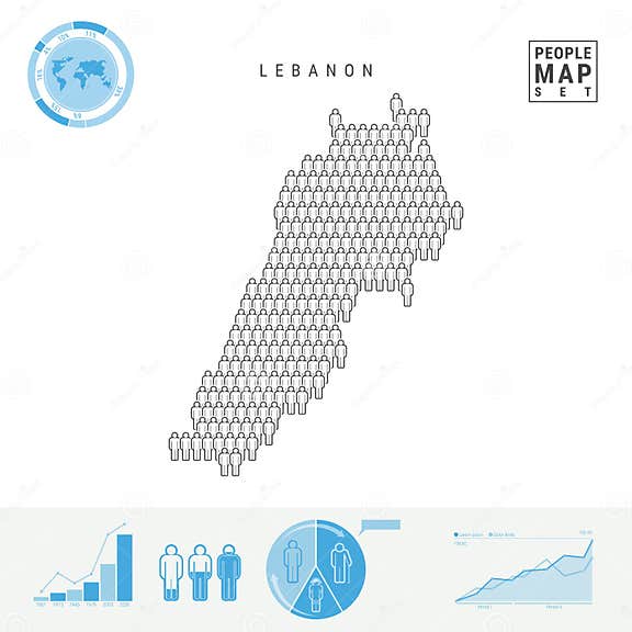 Carte Des Icônes Du Liban Silhouette Vectorielle Stylisée Du Liban
