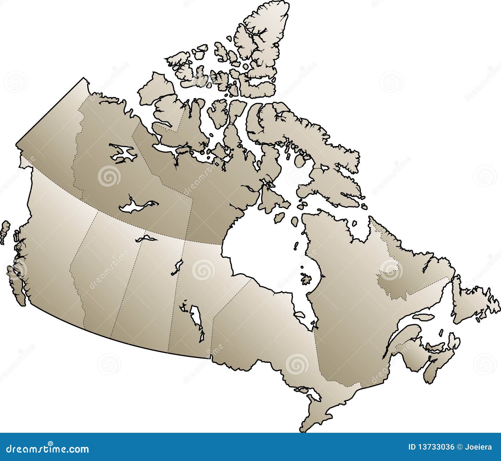 Carte du Canada illustration de vecteur. Illustration du québec - 13733036