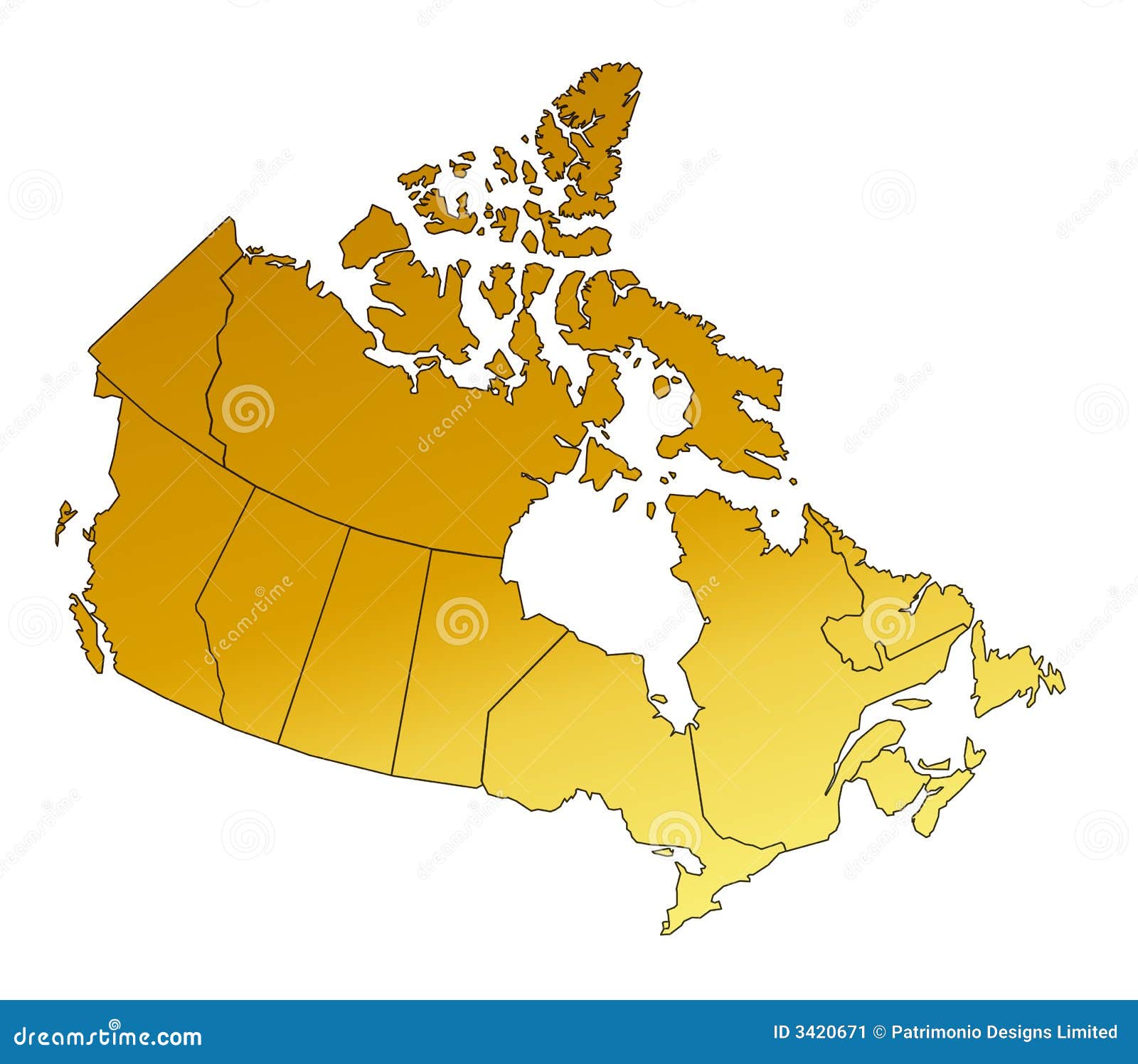 Carte du Canada illustration stock. Illustration du nation - 3420671
