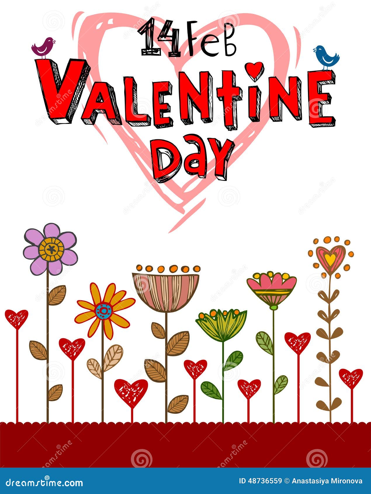 Carte du jour de Valentine illustration de vecteur. Illustration du ...