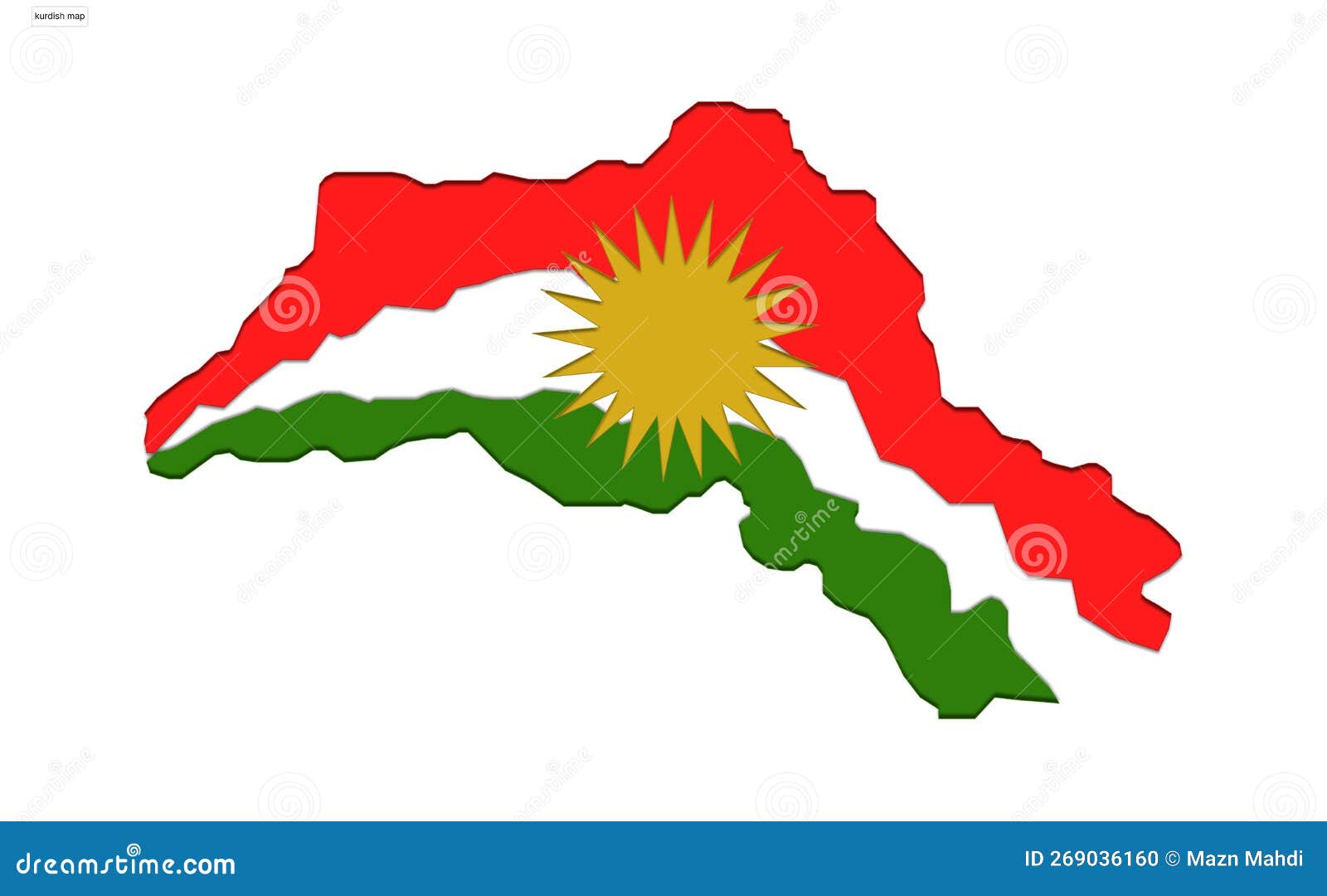 Carte du kurdistan illustration stock. Illustration du ligne - 269036160