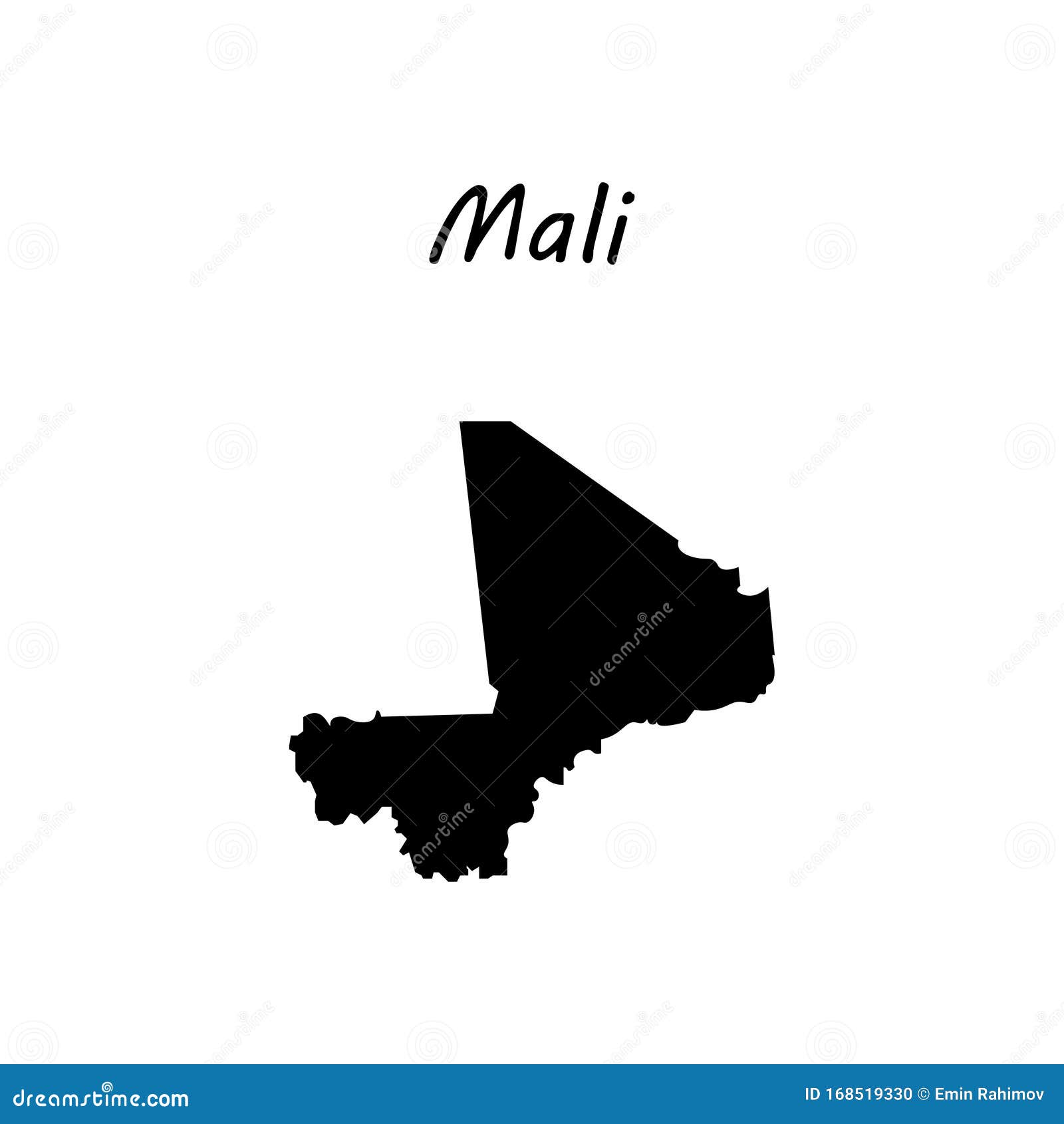 Carte Du Mali Sur Fond Blanc Spe Dix Illustration Stock - Illustration ...