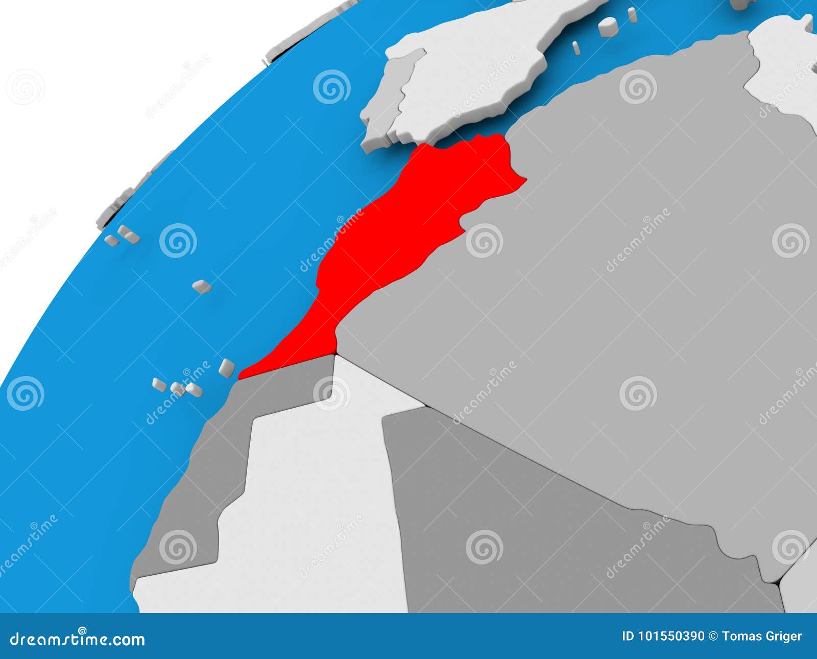 Carte du Maroc en rouge illustration stock. Illustration du afrique ...