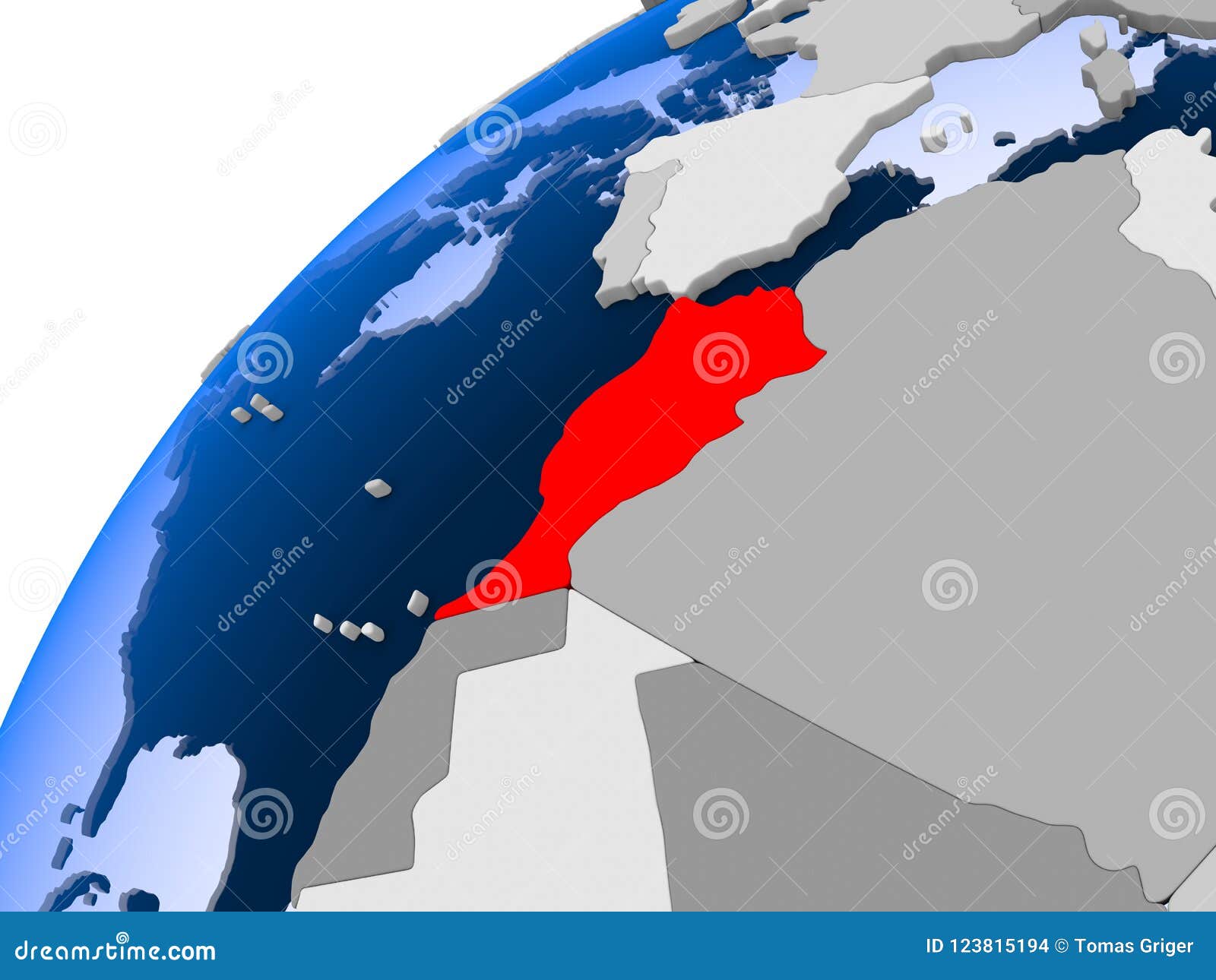 Carte du Maroc en rouge illustration stock. Illustration du maroc ...