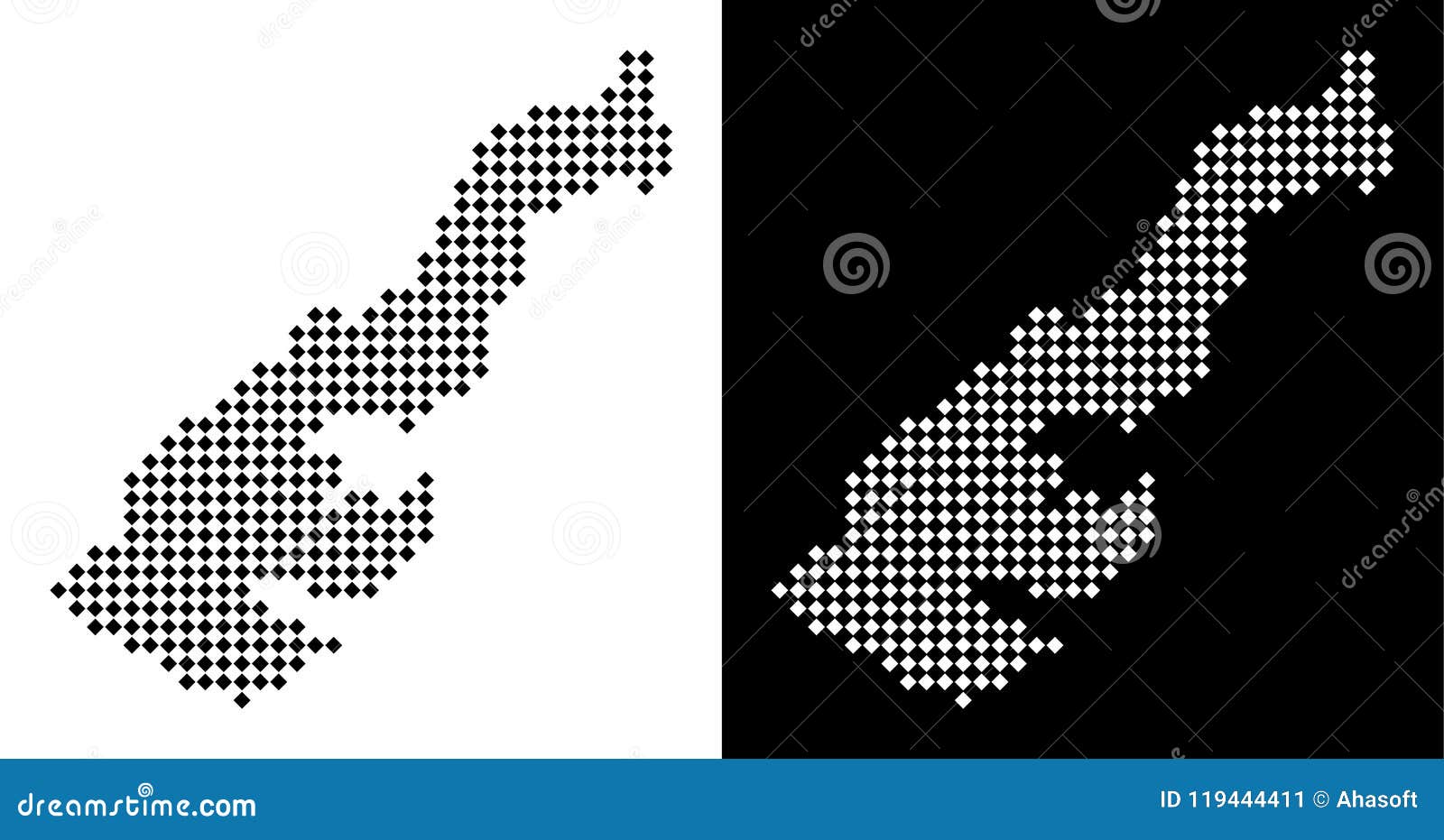 Carte du Monaco de pixel illustration de vecteur. Illustration du ...