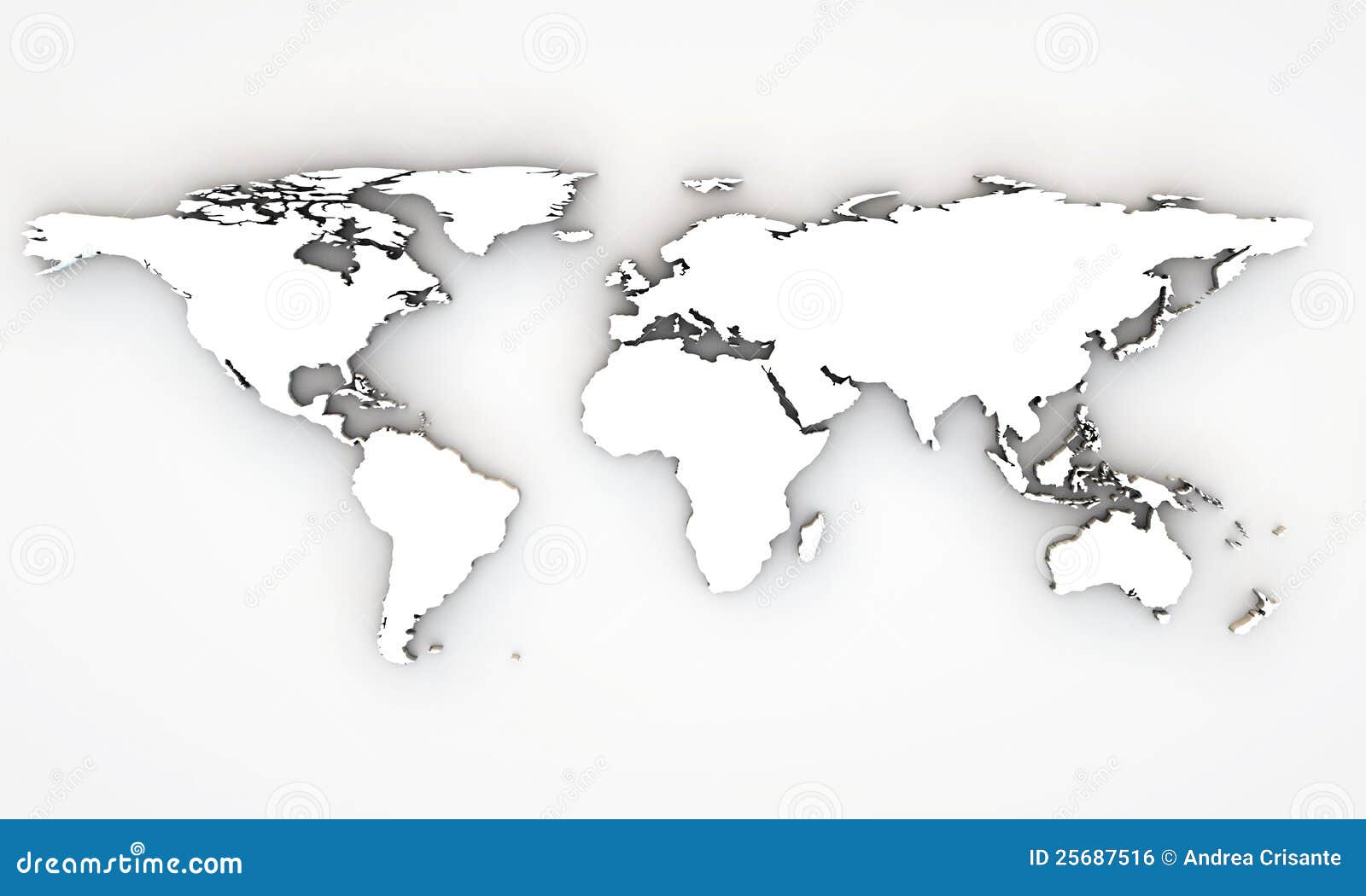 Carte du monde 3d illustration stock. Illustration du continents - 25687516