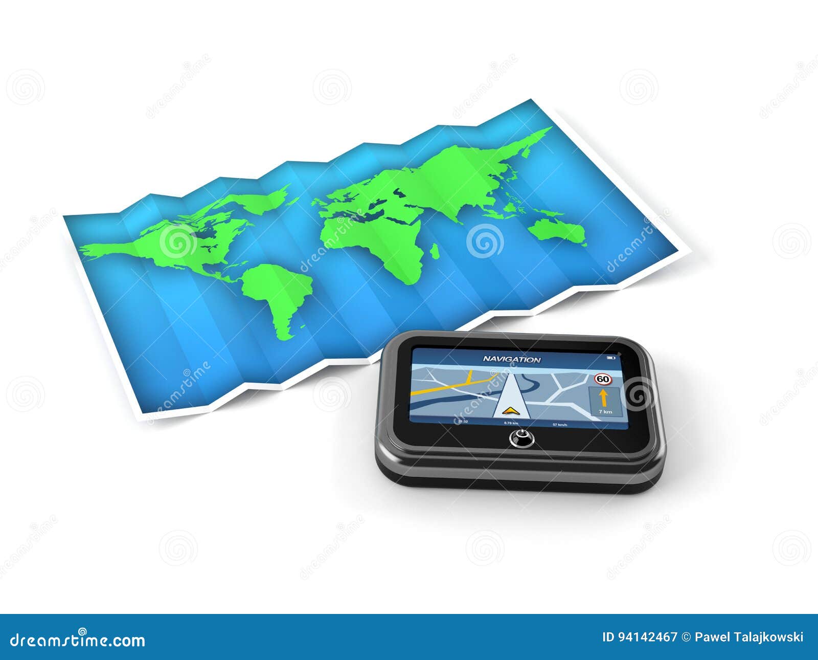 Carte du monde avec GPS illustration stock. Illustration du plan - 94142467