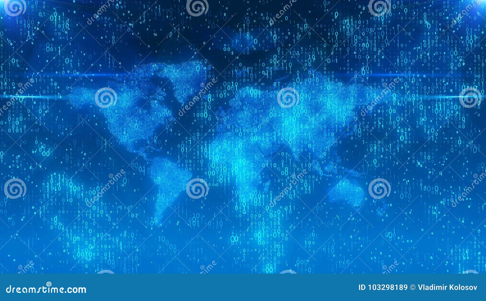 Carte Du Monde De Digital En Informatique Illustration Stock ...