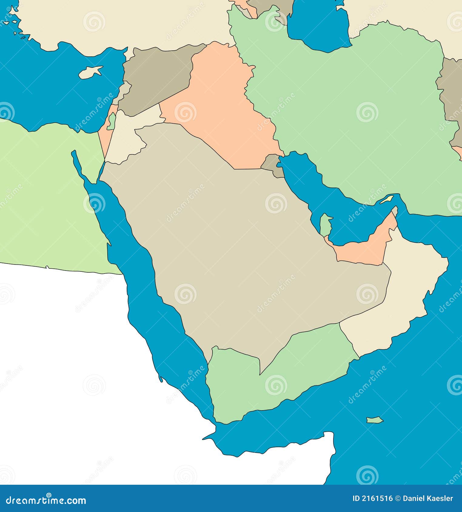 Carte du Moyen-Orient illustration stock. Illustration du nationale ...