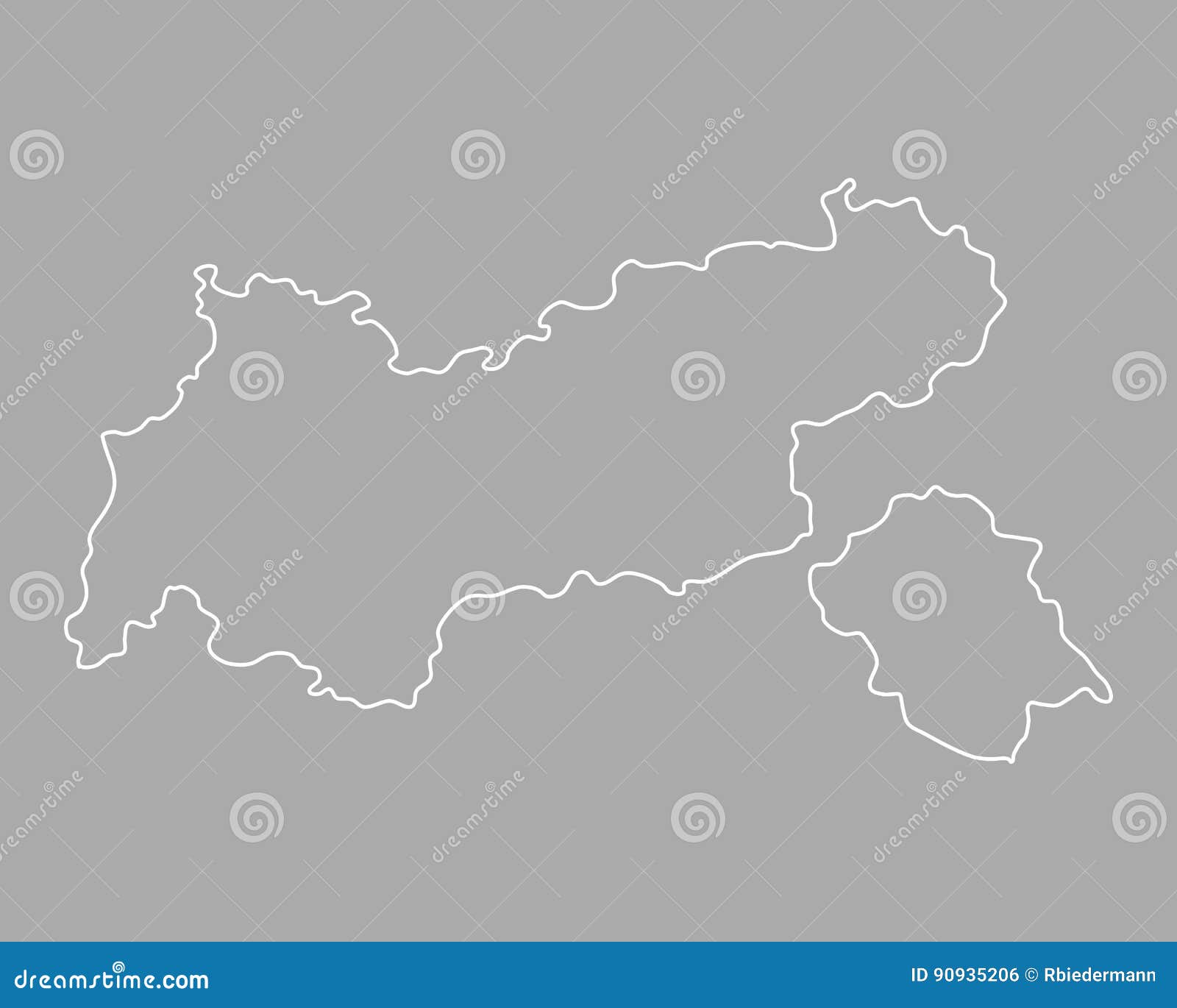 Carte du Tyrol illustration de vecteur. Illustration du état - 90935206
