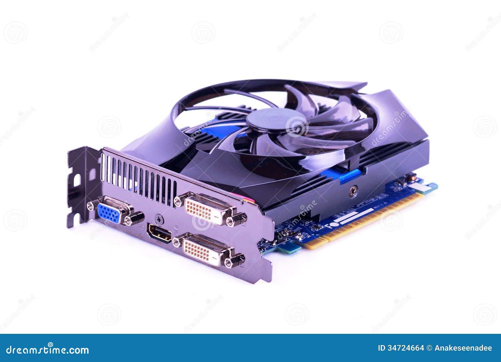 Carte du VGA photo stock. Image du dessins, composant - 34724664