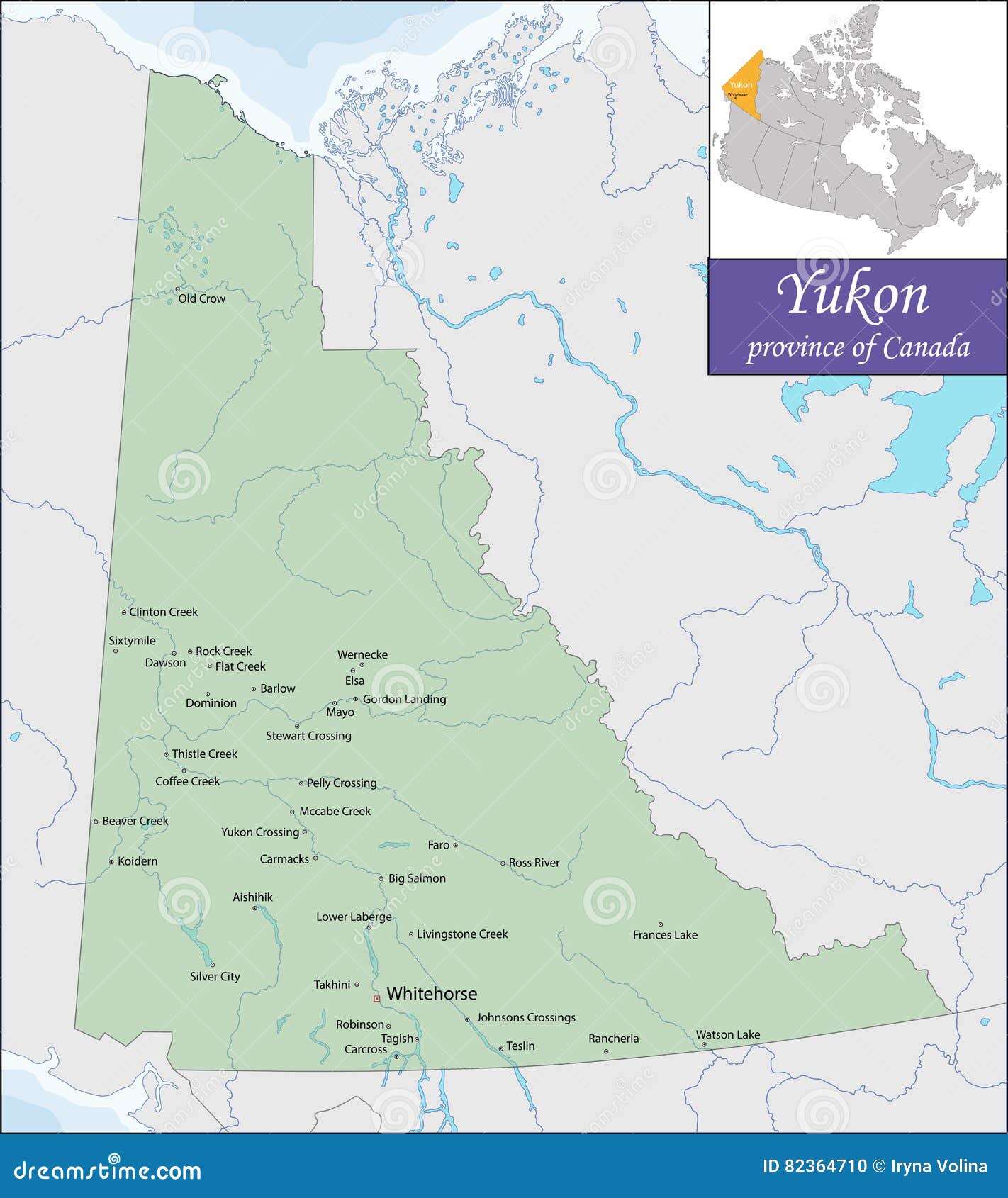 Carte du Yukon illustration de vecteur. Illustration du détail - 82364710