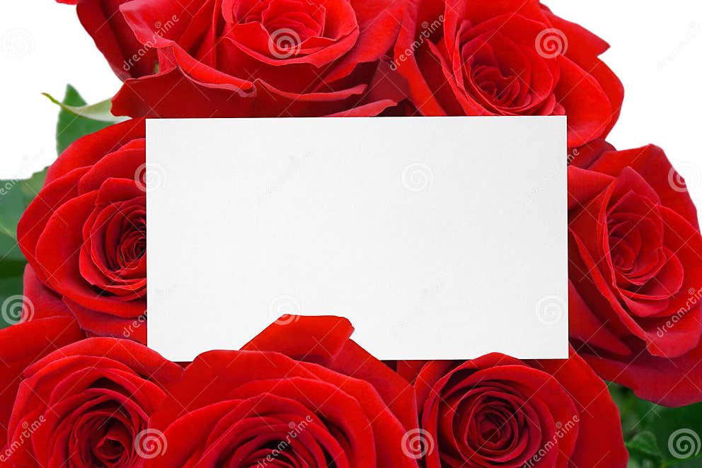 Carte et roses image stock. Image du félicitation, anniversaire - 4572811