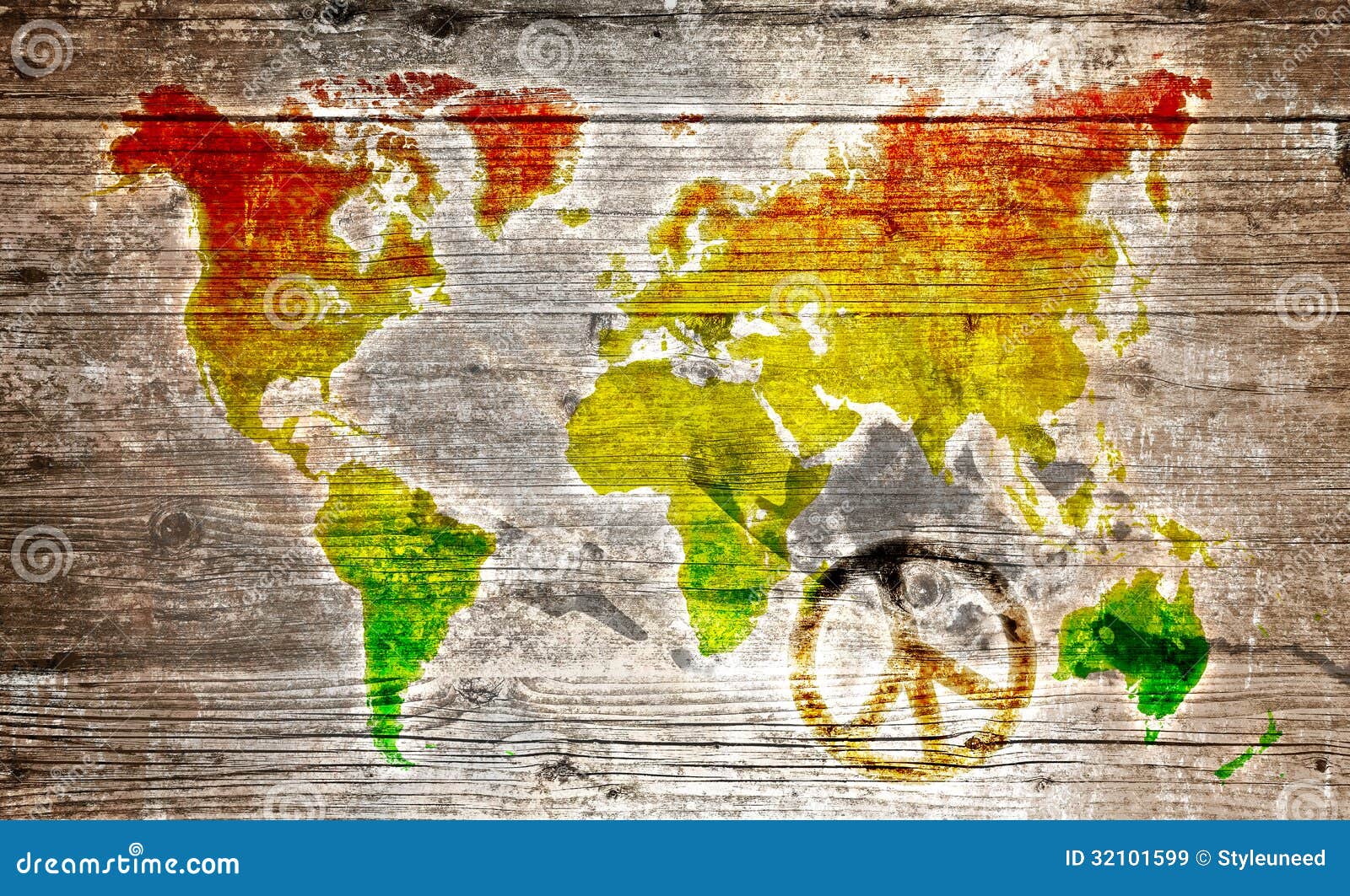 Carte Grunge Du Monde De Reggae Image stock - Image du symbole, grunge ...