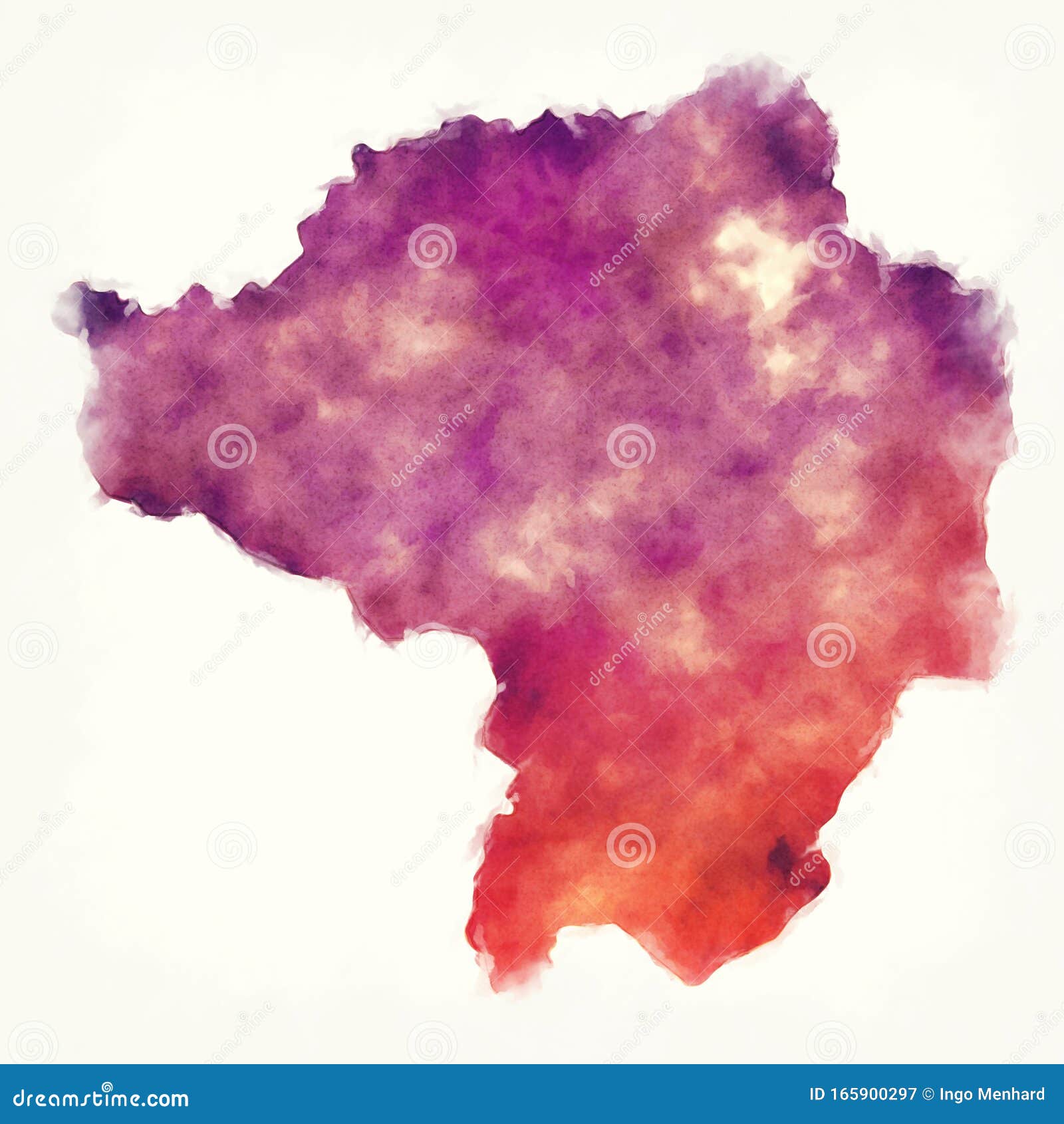 Carte Hydrographique Du District De Botha-Bothe Au Lesotho Illustration ...