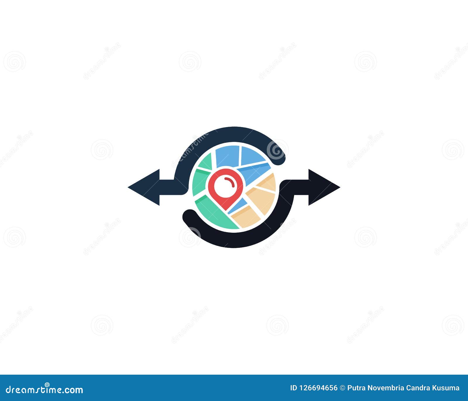 Carte Logo Icon Design De Transfert Illustration de Vecteur ...