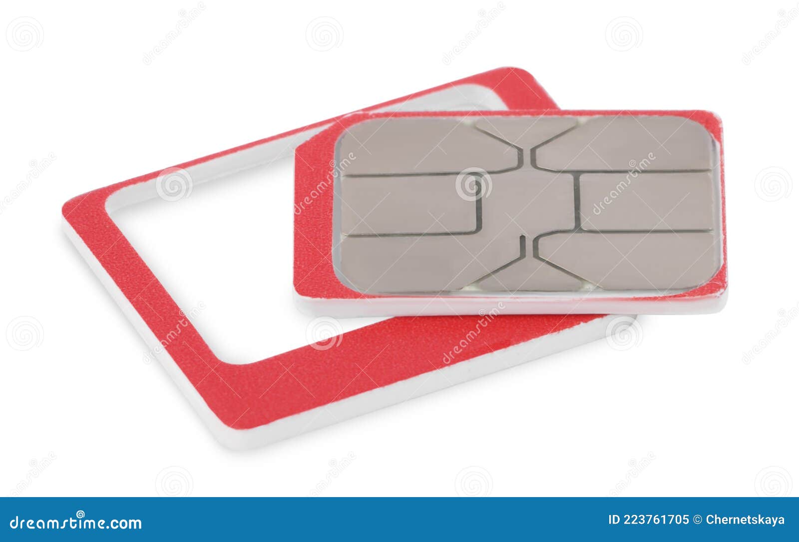 Carte Multi-sim Rouge Sur Fond Blanc Image stock - Image du ...