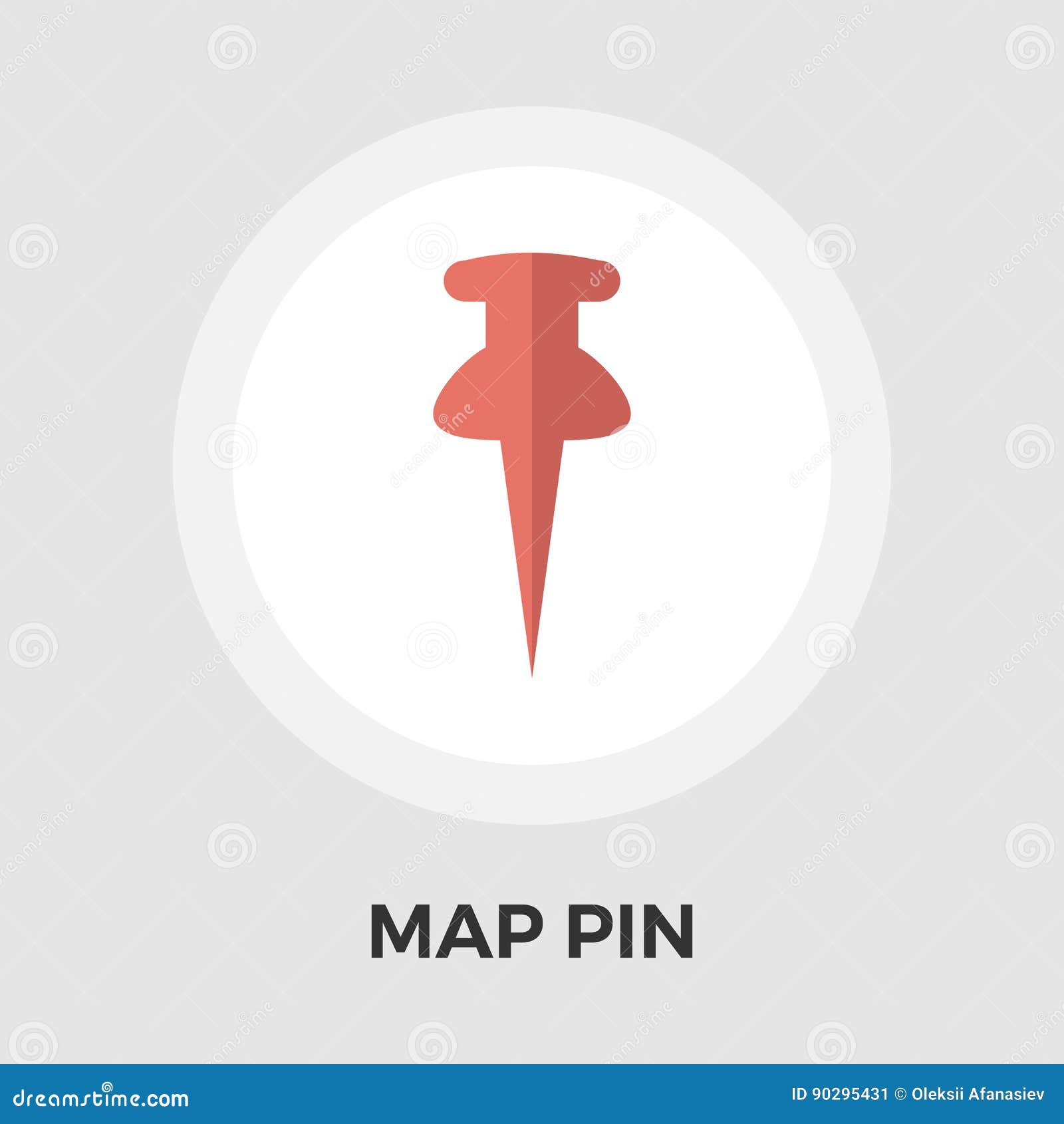 Carte Pin Flat Icon illustration de vecteur. Illustration du point ...