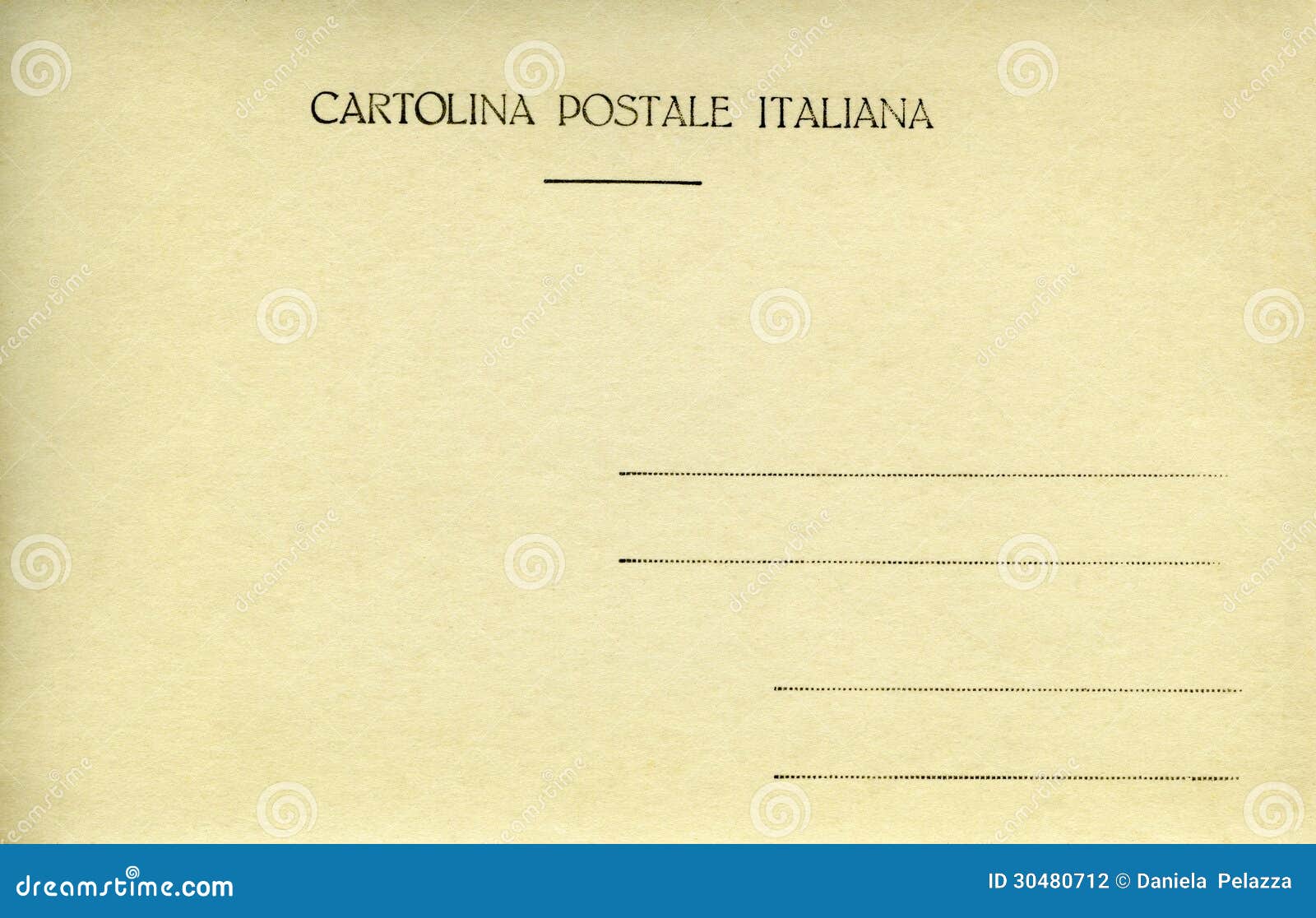 Carte postale italienne photo stock. Image du blanc, crème - 30480712