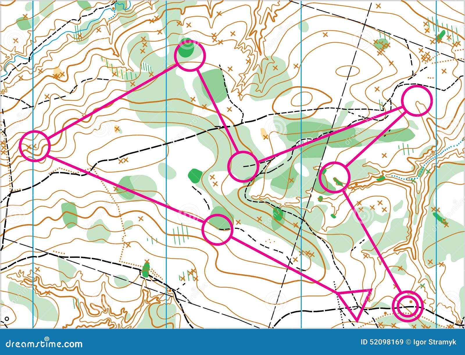 Carte Topographique De Vecteur Illustration de Vecteur - Illustration ...