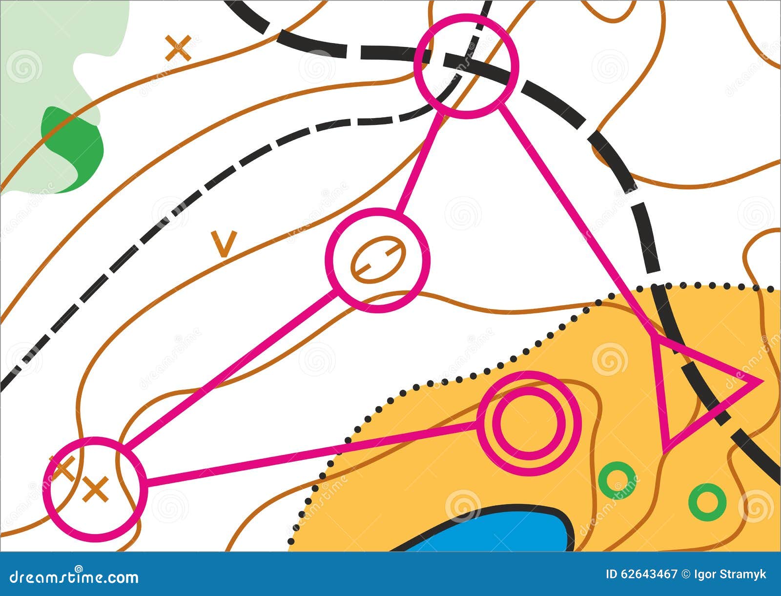 Carte Topographique Simple De Vecteur Illustration de Vecteur ...