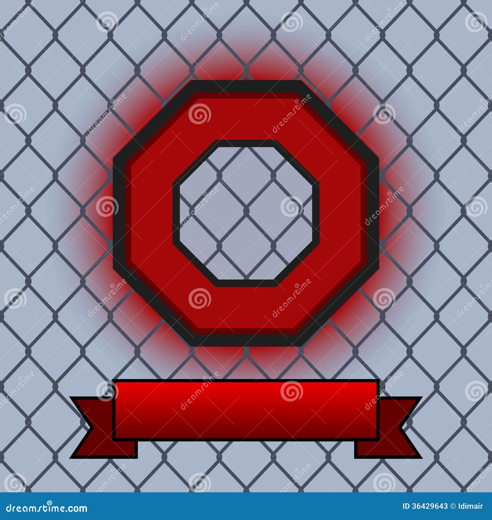 Cartel Abstracto De La Lucha Del Octágono Ilustración del Vector - Ilustración de lucha ...