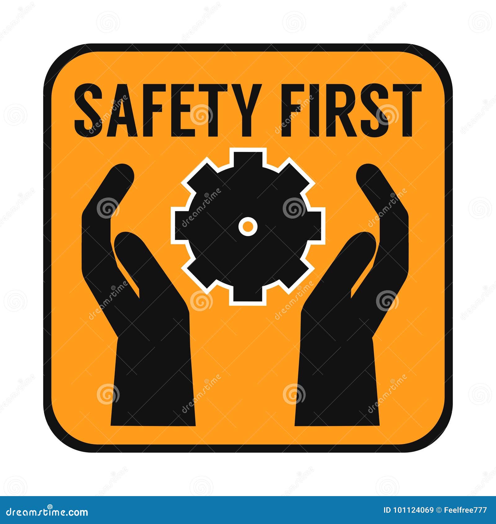 Cartel Abstracto De La Seguridad Primero Ilustración del Vector ...