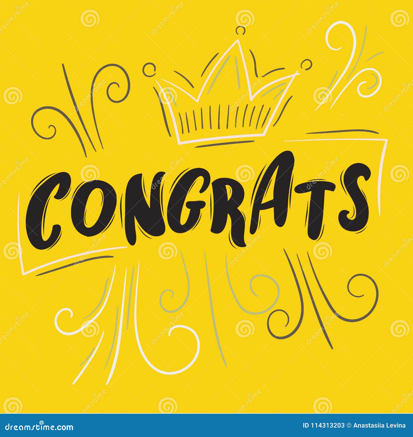 Cartel De Las Letras De Congrats Stock de ilustración - Ilustración de ...