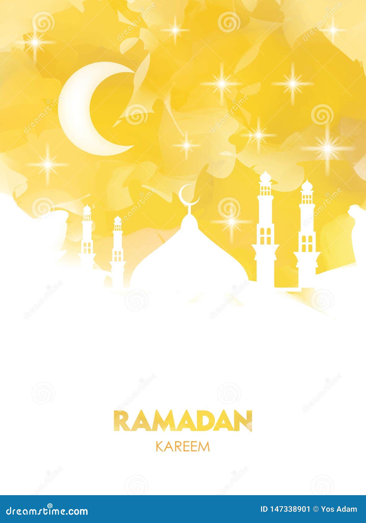 Cartel De Ramadan Kareem Nube Colorida Ramadan Celebration Banner