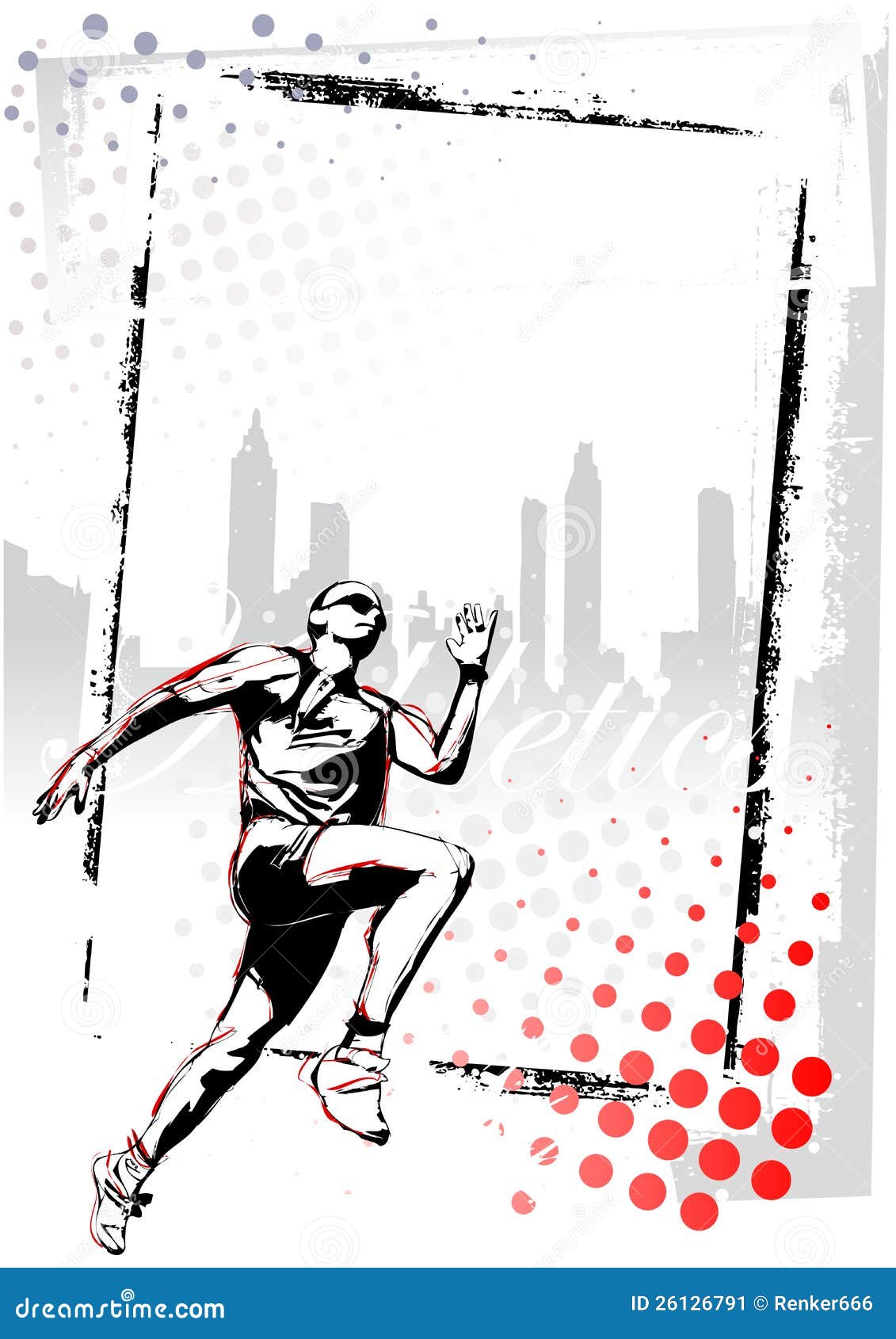 Cartel del atletismo ilustración del vector. Ilustración de cartel ...