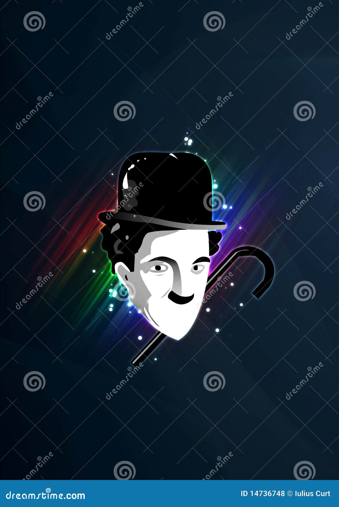 Cartel Del Encanto De Charlie Chaplin Foto de archivo editorial ...