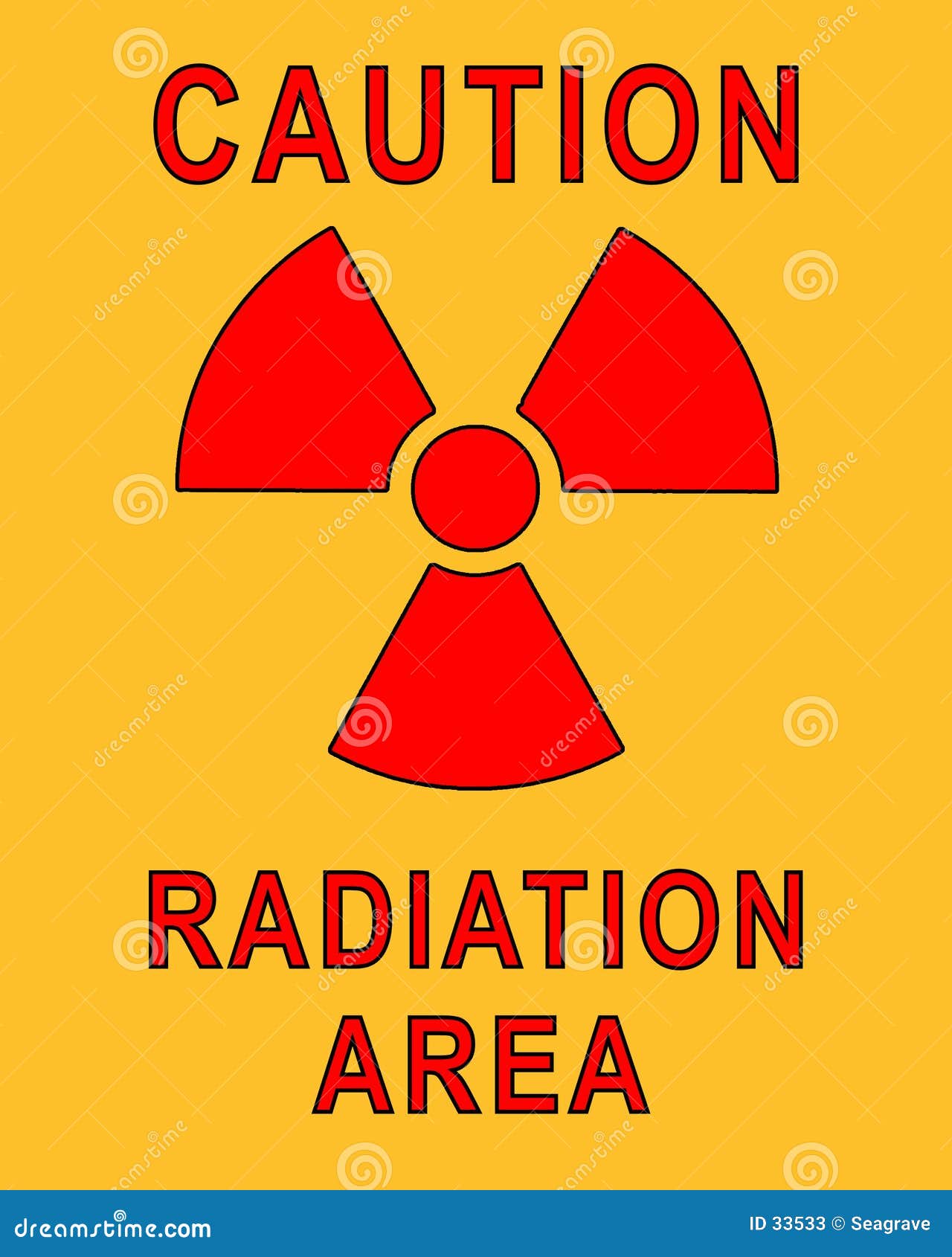 Cartel radiactivo stock de ilustración. Ilustración de radiactivo - 33533