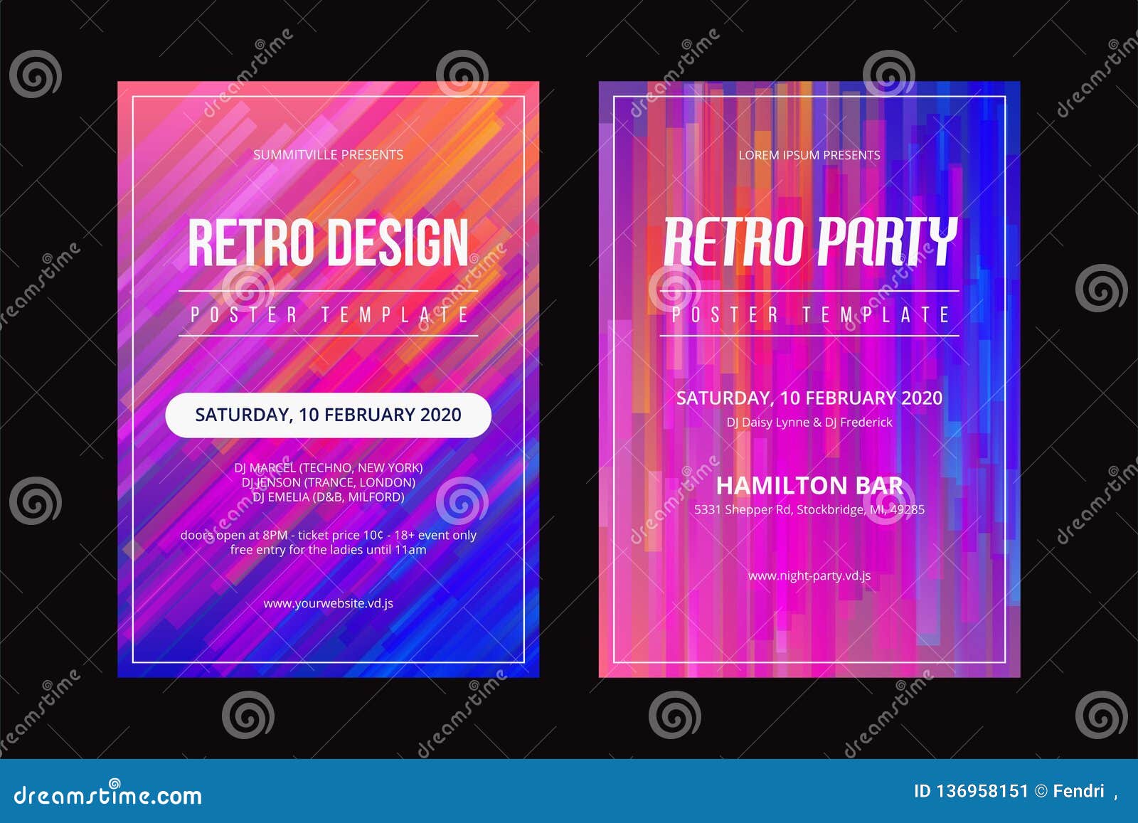 CARTEL RETRO TEMPLATE-01 ilustración del vector. Ilustración de club ...