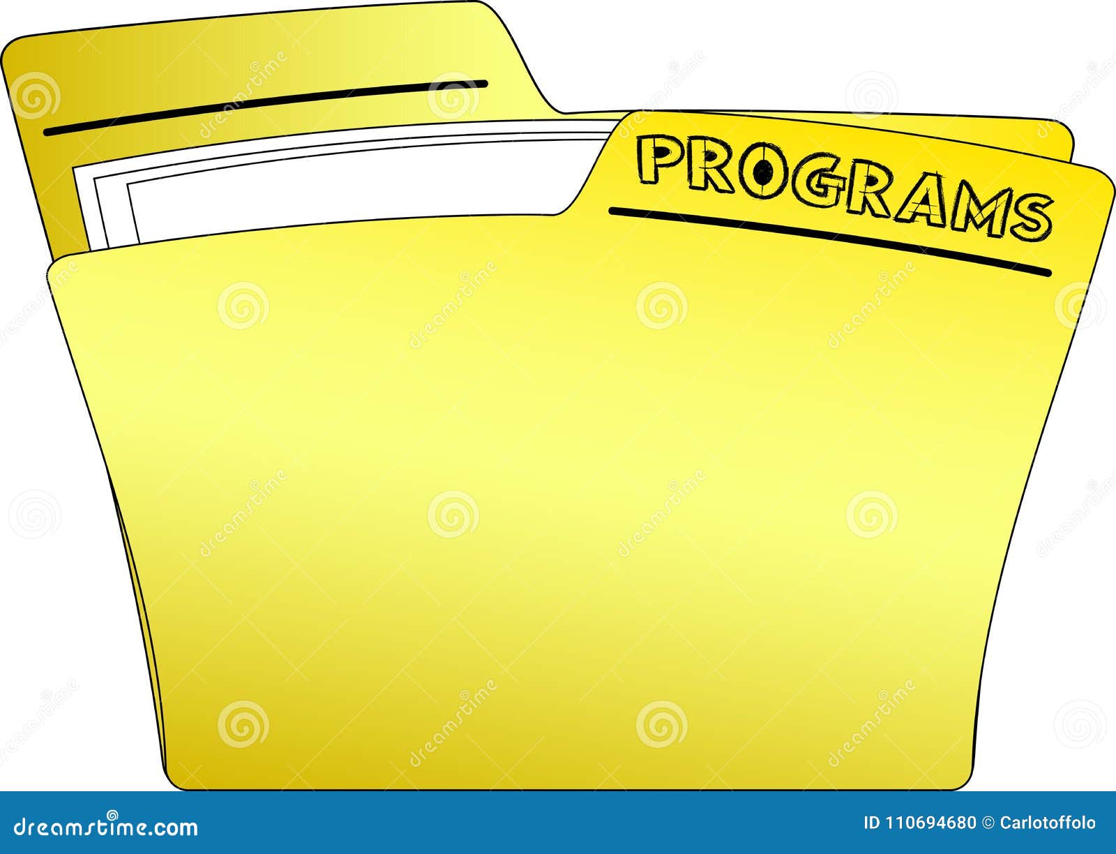 Cartella Per I Programmi - Vettore Dell'icona Illustrazione Vettoriale ...