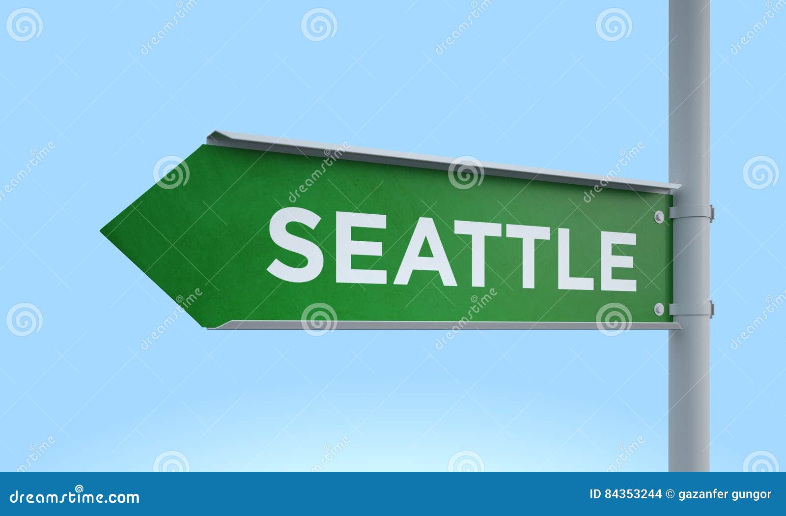 Cartello verde Seattle illustrazione di stock. Illustrazione di segno ...