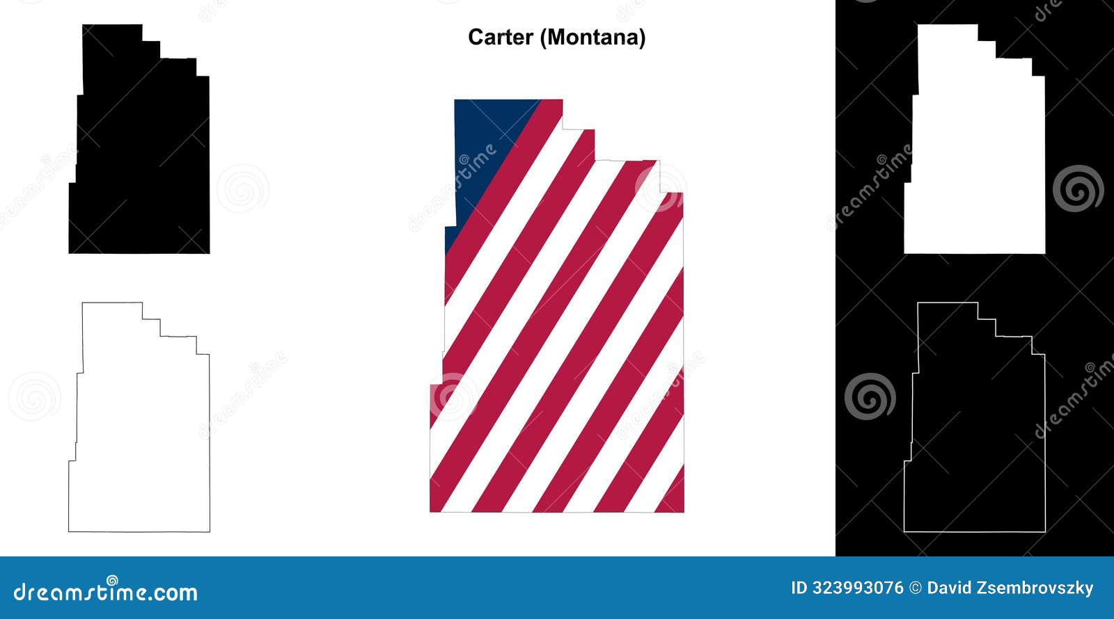 Carter Outline Map Cartoon Vector | CartoonDealer.com #323980871