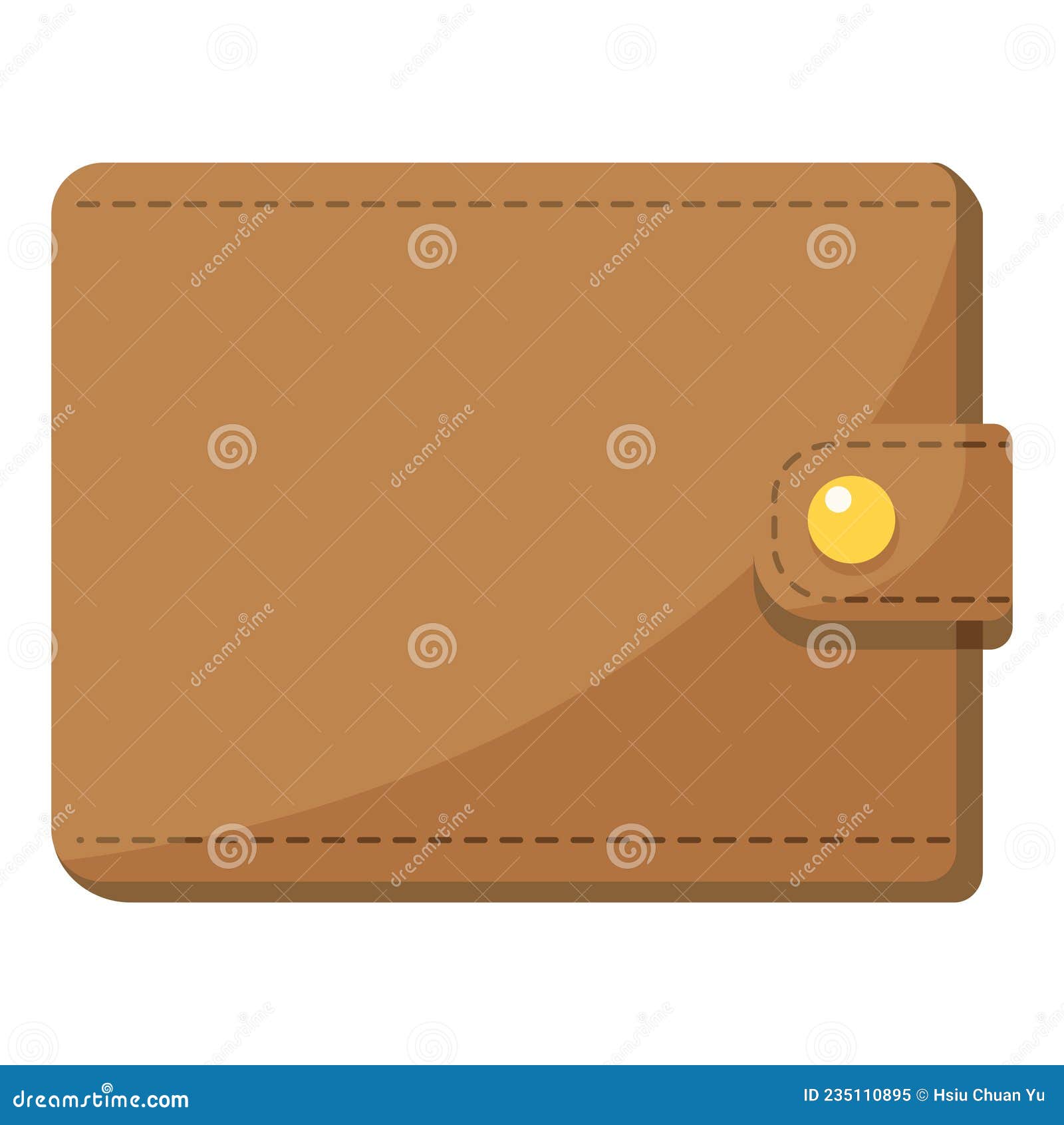 Cartera de cuero ilustración del vector. Ilustración de monedero ...