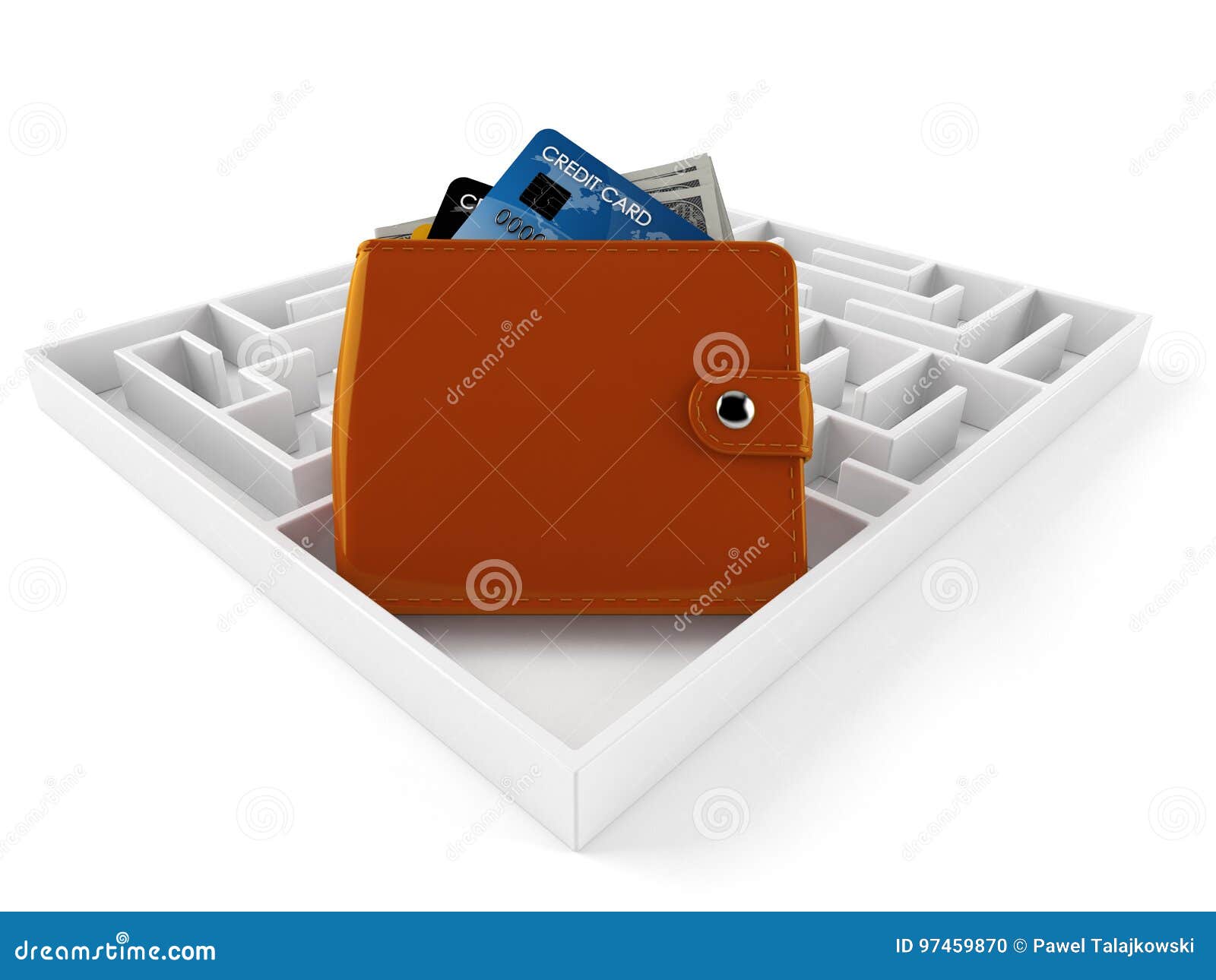 Cartera Dentro Del Laberinto Stock de ilustración - Ilustración de ...