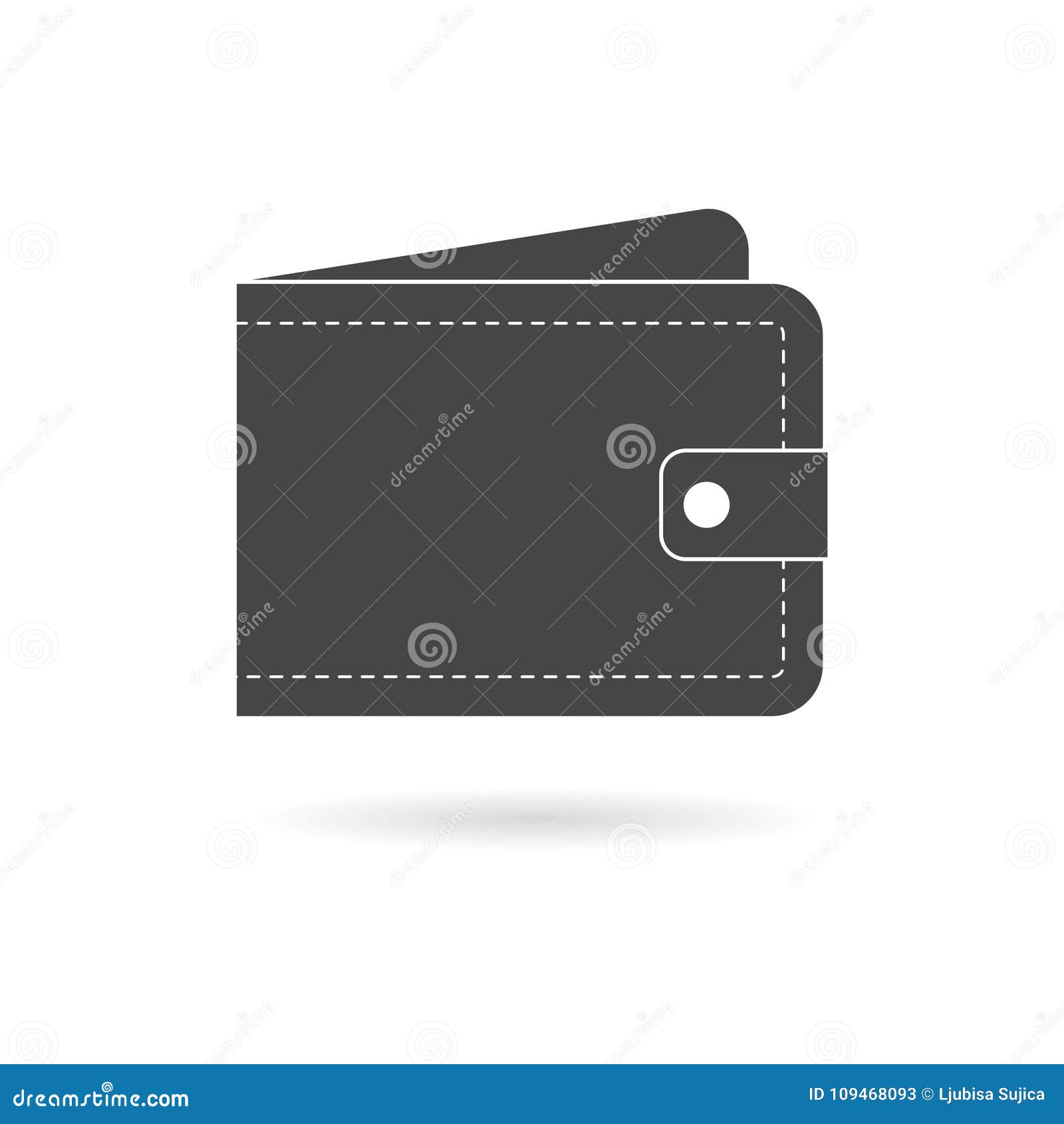 Cartera - icono del vector ilustración del vector. Ilustración de saco ...