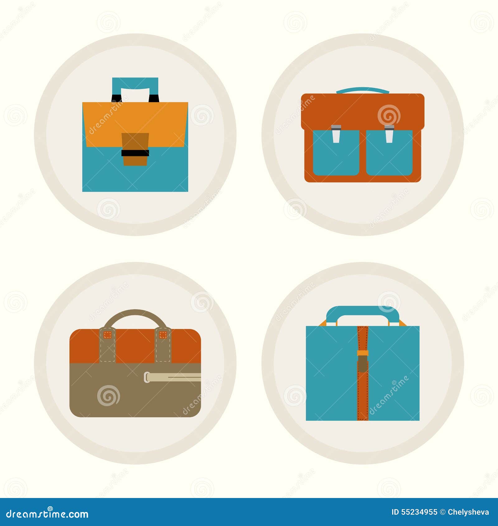 Carteras de los iconos ilustración del vector. Ilustración de objeto ...