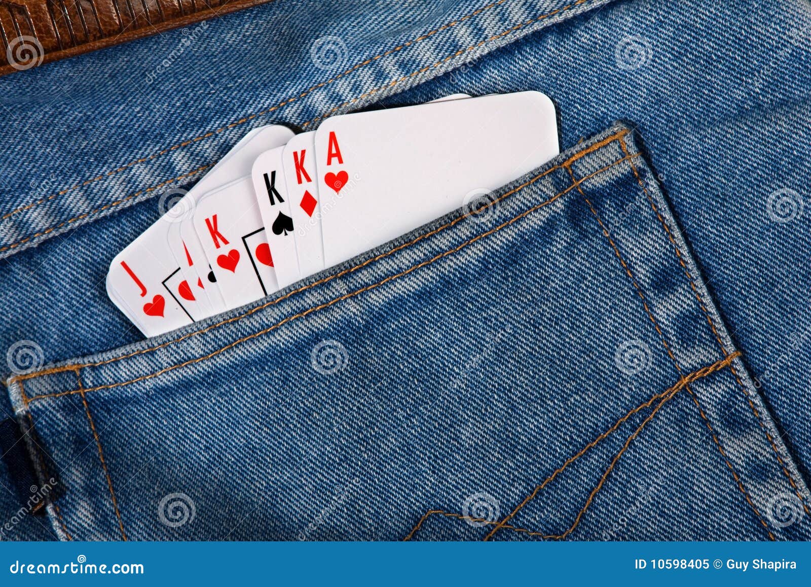 Cartes Dans Des Jeans De Poche Image stock - Image du carte, joueur ...