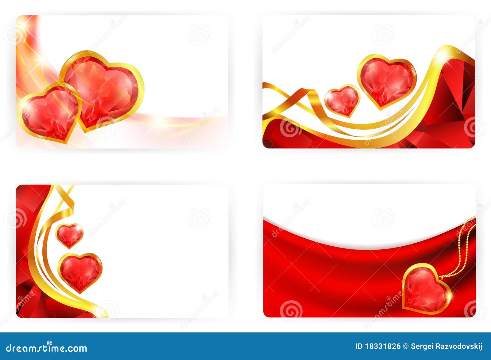 Cartes de coeur illustration de vecteur. Illustration du système - 18331826