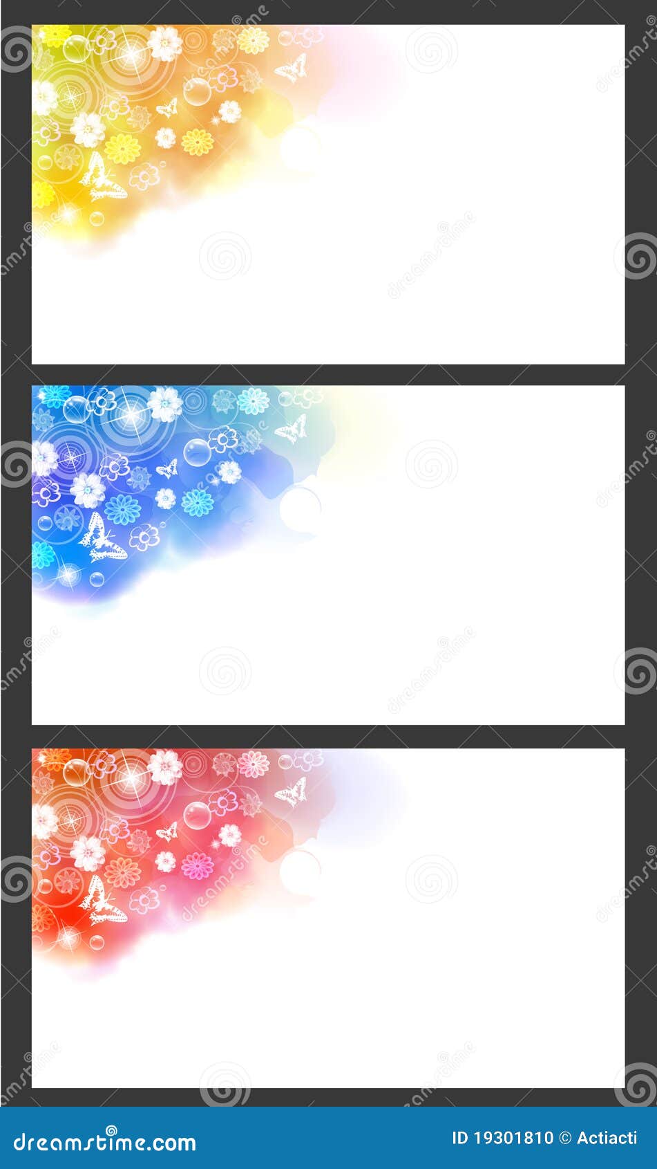 Cartes en liasse de fleur illustration de vecteur. Illustration du ...