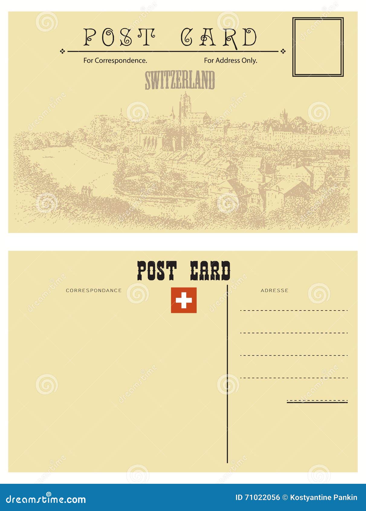 Cartes Postales De La Suisse Illustration de Vecteur - Illustration du ...