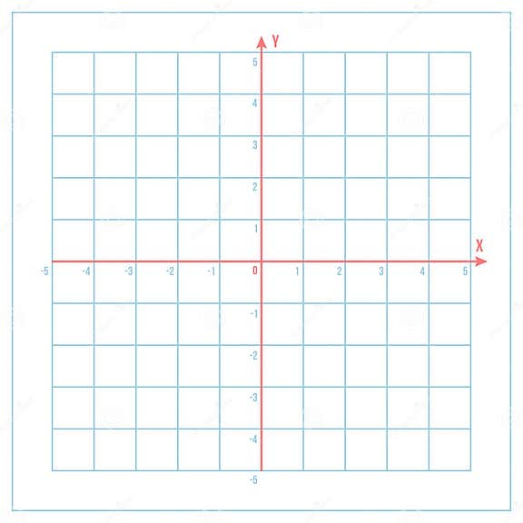 Cartesian Coordinate System on Blue Graph Paper Stock Vector ...