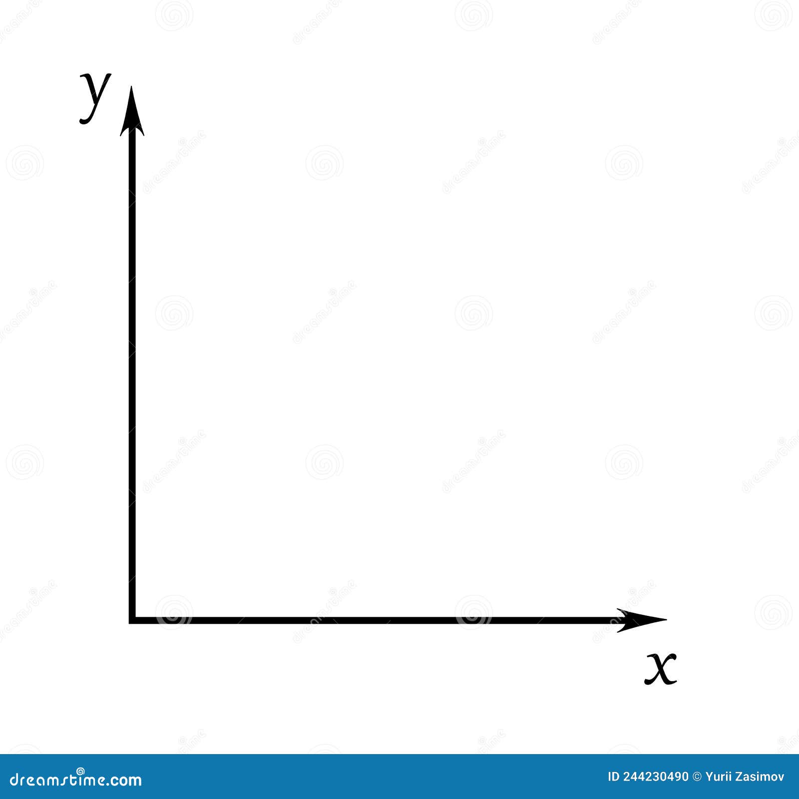 Cartesian Coordinate System Vector Illustration Stock Vector