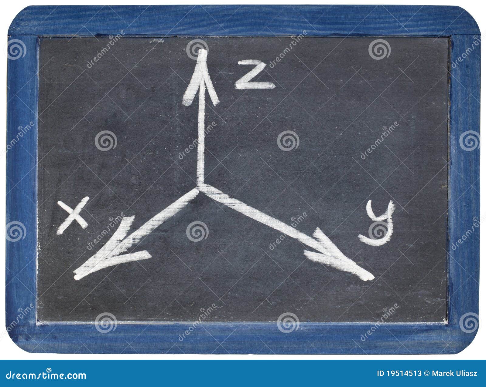 Cartesian Coordinates Xyz on Blackboard Stock Image - Image of isolated ...