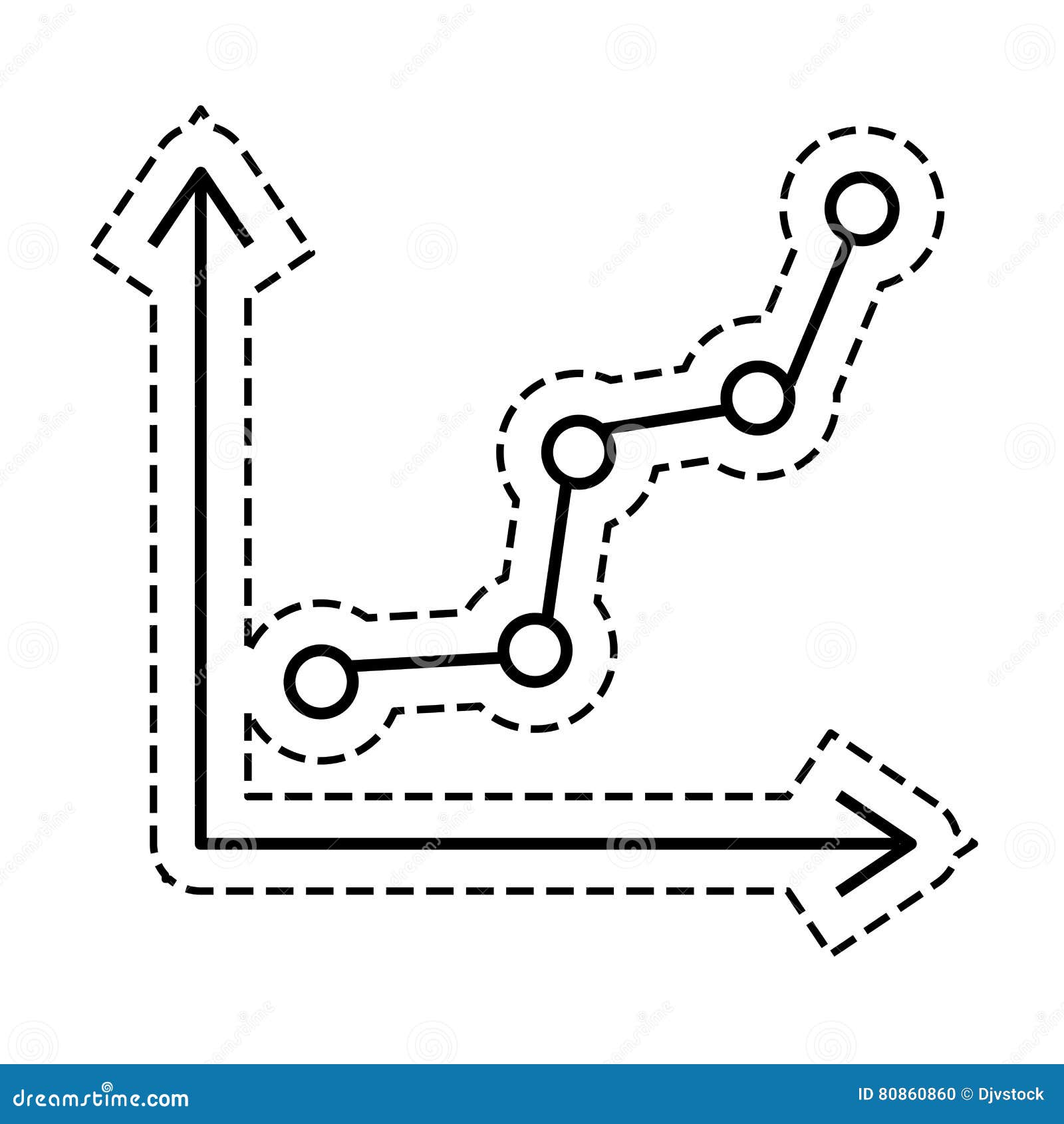 Cartesian plane statistics stock vector. Illustration of sign - 80860860